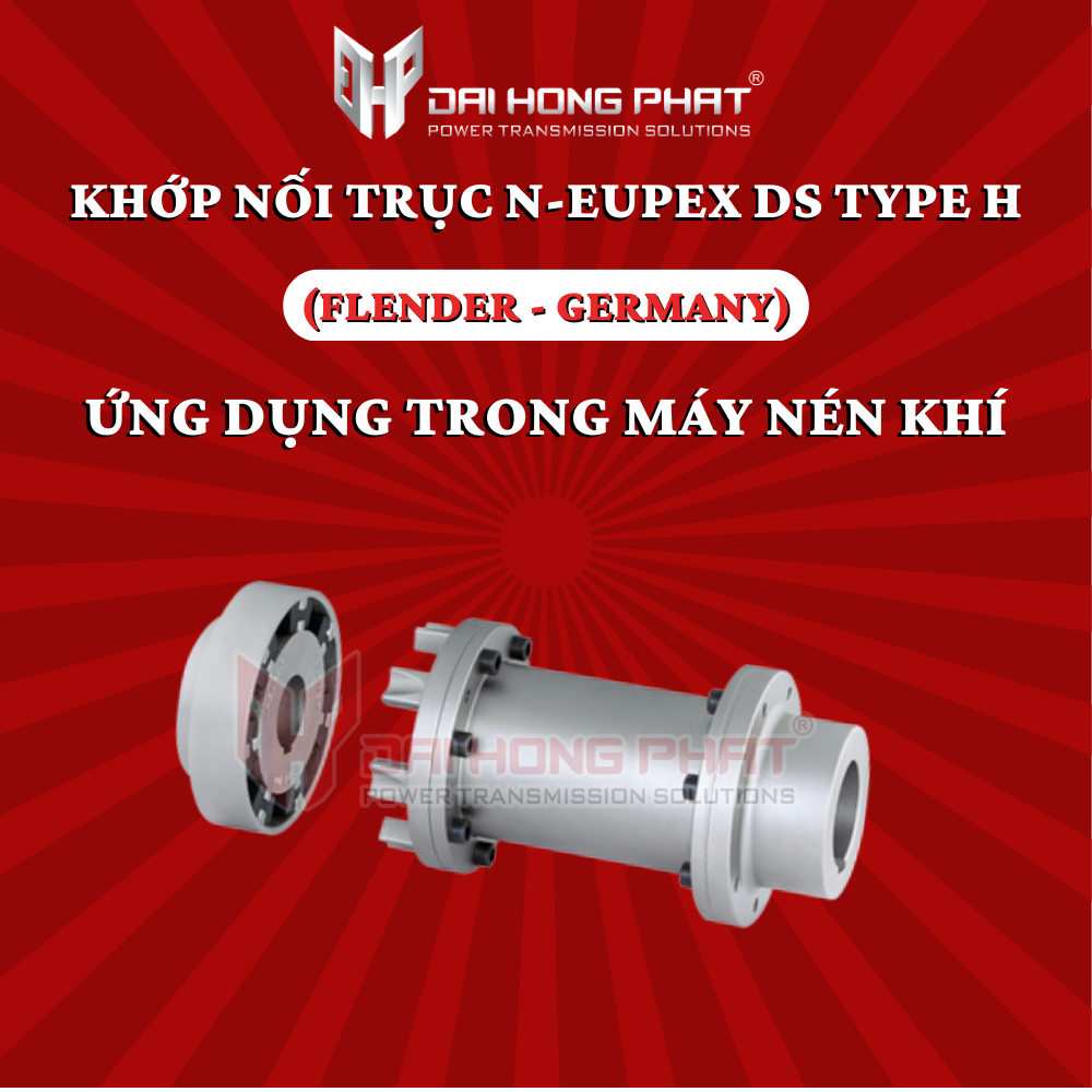 KHỚP NỐI TRỤC FLENDER N-EUPEX DS TYPE H FLENDER-GERMANY ỨNG DỤNG TRONG MÁY NÉN KHÍ - Đại Hồng Phát